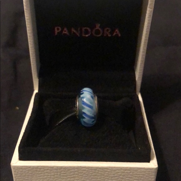 Pandora | Jewelry | Pandora Murano Glass Blue Charm | Poshmark